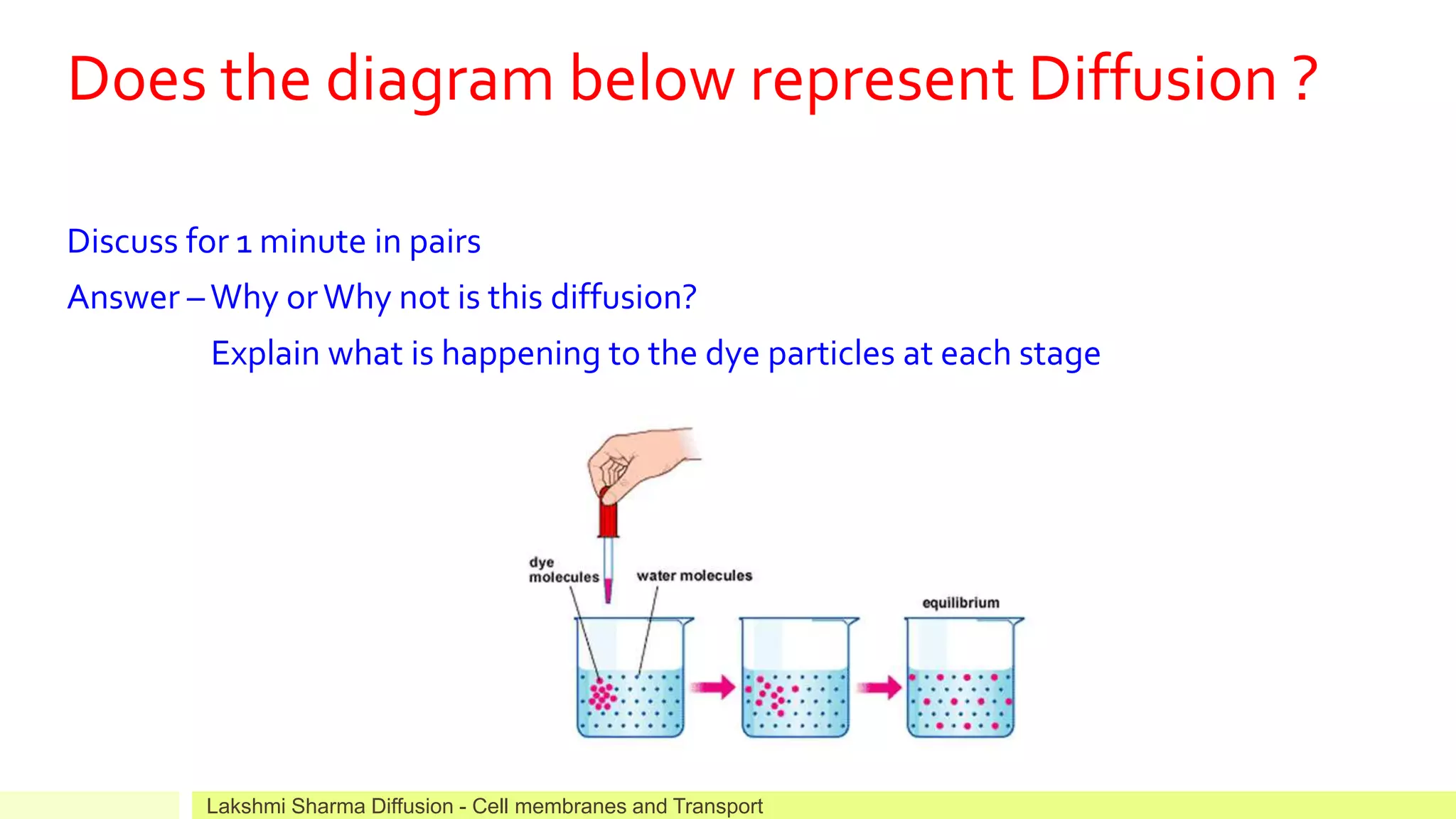 Diffusion - Year 8 Science Dr Lakshmi Sharma | PPTX