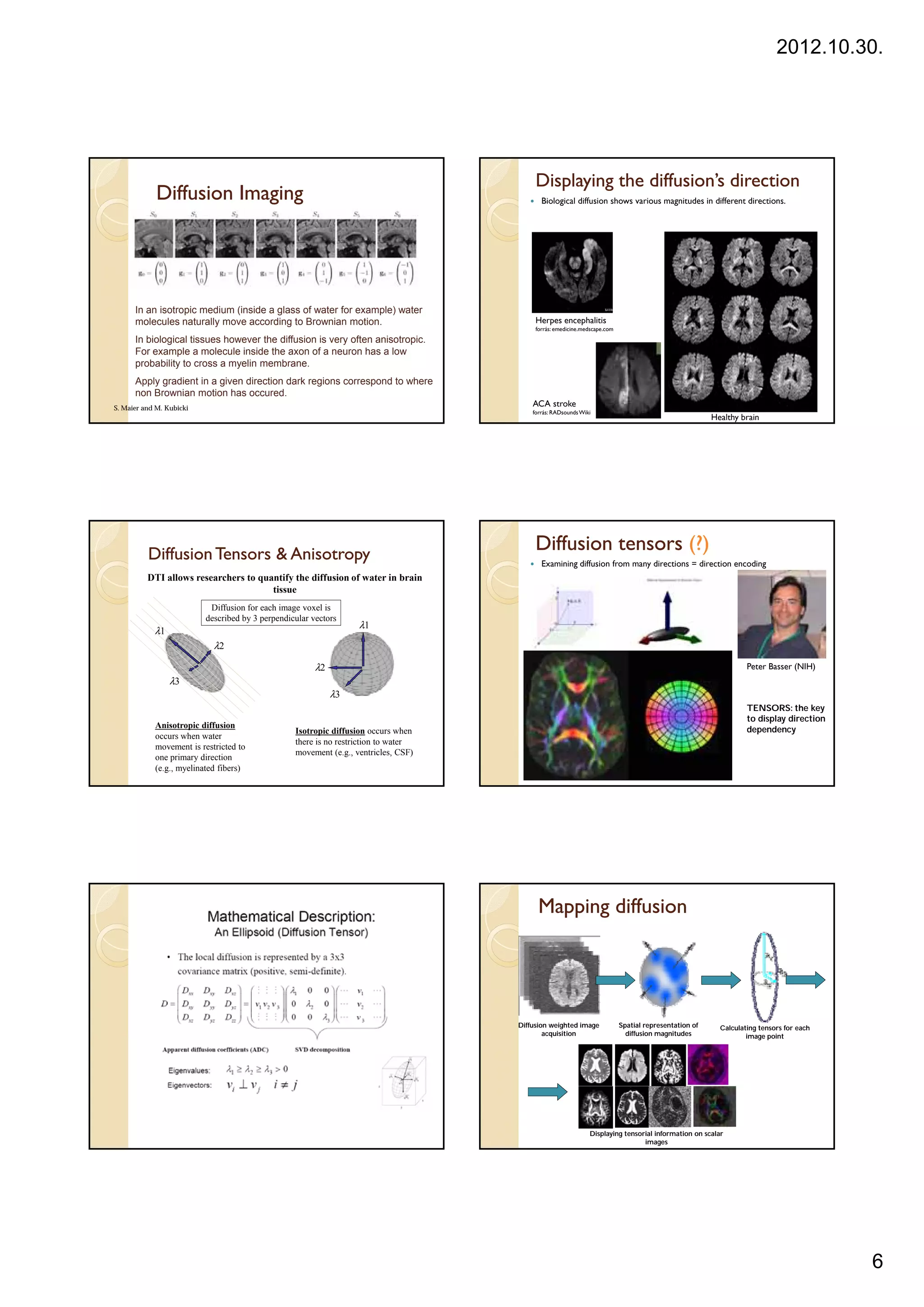 Week 2. Diffusion magnetic resonance imaging, tractography, mapping the brain's connectome ...