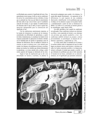 Dificultades aprendizaje lectura_escritura_aguirre | PDF