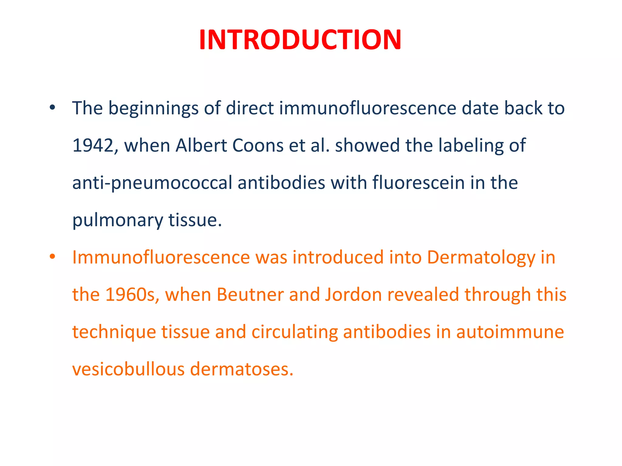 Direct Immunofluorescence in Dermatology | PPTX
