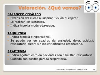 Dificultad respiratoria en pediatría | PDF