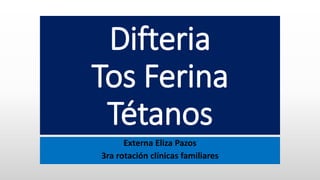 Difteria, Tos Ferina. | PPTX