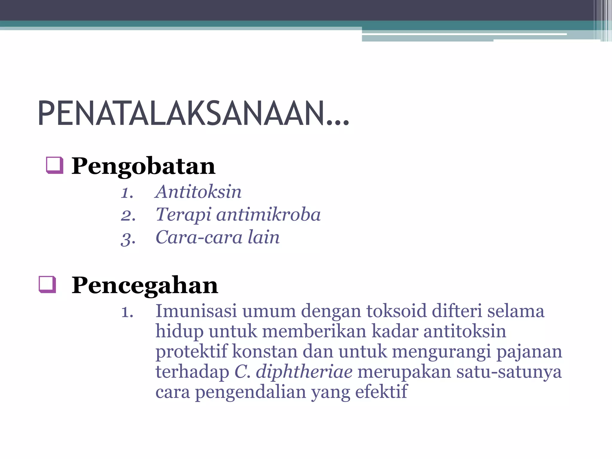 Difteri pada anak | PPTX
