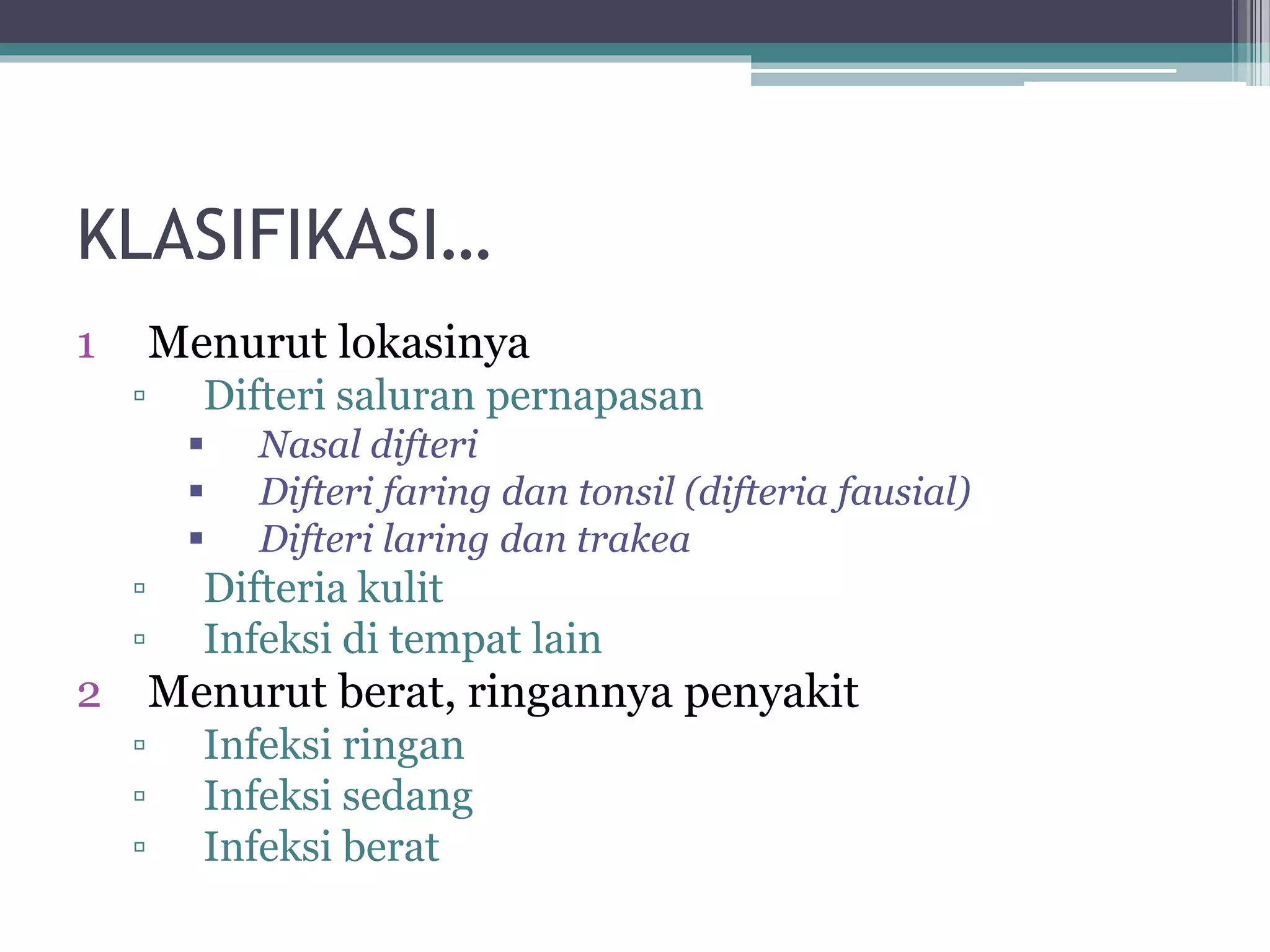 Difteri pada anak | PPTX