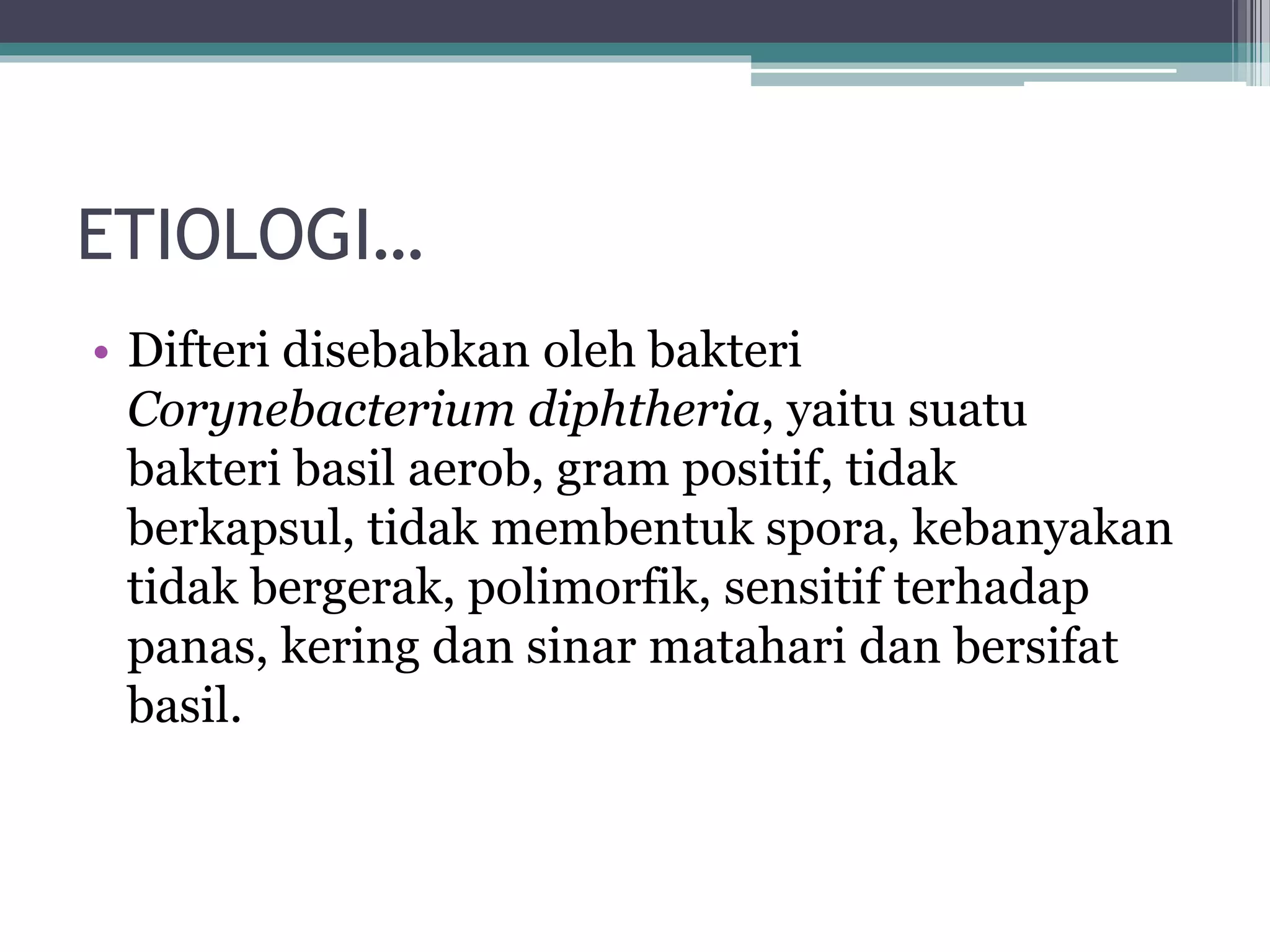 Difteri pada anak | PPTX
