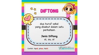 bahasa melayu topik diftong.ptx tahun 1 | PPTX