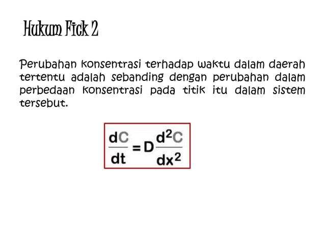 Difusi dan difusi massa tunak | PPT