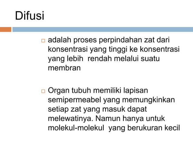 Difusi Farmasi Fisika 2020 | PPT