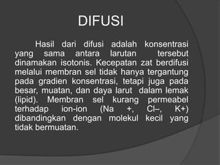 Difusi sel welly andri | PPTX