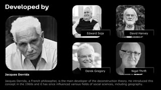 Deconstruction in Geography: An essential overview | PDF