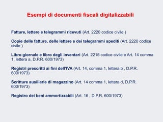 La conservazione dei documenti fiscali | PDF