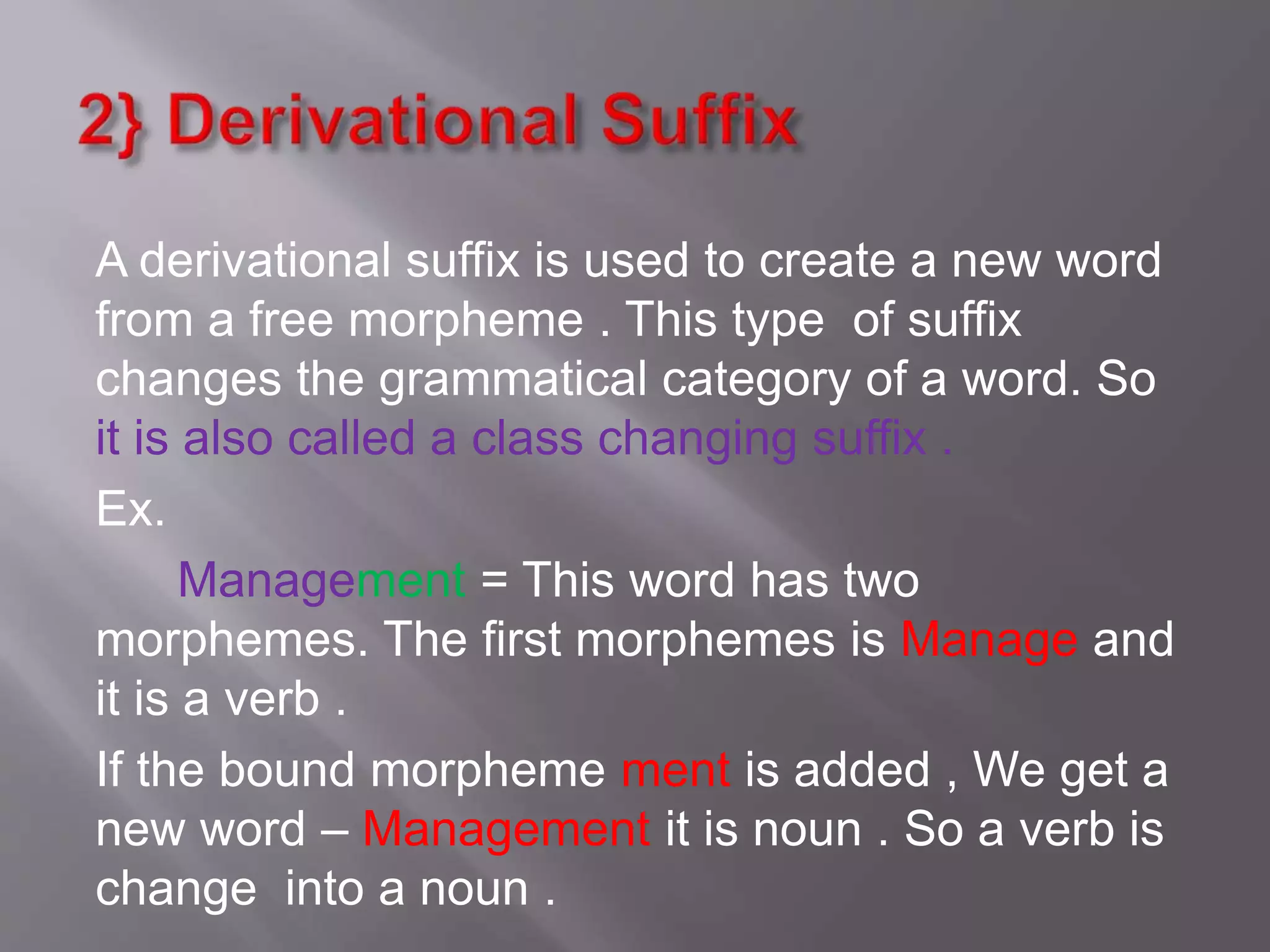 Types of Morphemes | PPTX