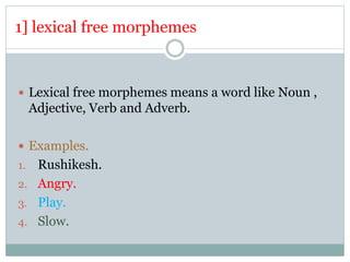 Types of Morphemes | PPTX