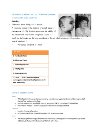 Di george syndrome for orthodontist by almuzian | DOCX | Heart and ...