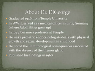 Di george syndrome ppt | PPTX