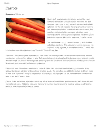 Carrots | PDF