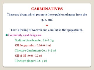 Digestants and Carminatives | PPTX