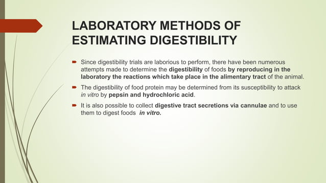 Digestibility trial | PPTX | Digestive Disorders | Diseases and Conditions