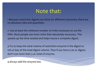 Digestion in gene cloning | PPTX