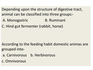 Digestion and Absorption in Ruminant and Non-ruminant.pptx | Digestive ...