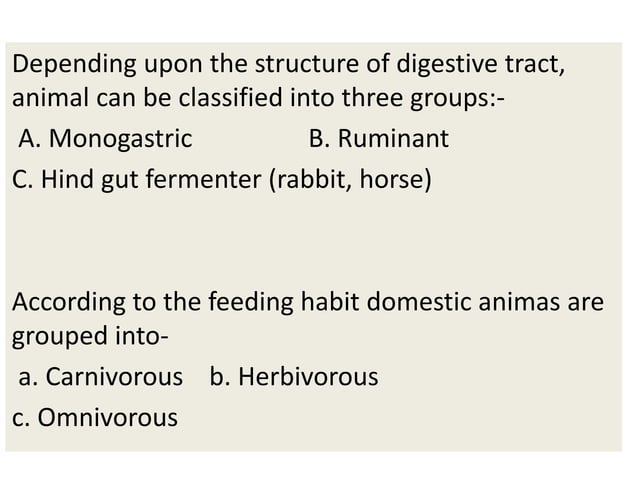 Digestion and Absorption in Ruminant and Non-ruminant.pptx | Digestive ...