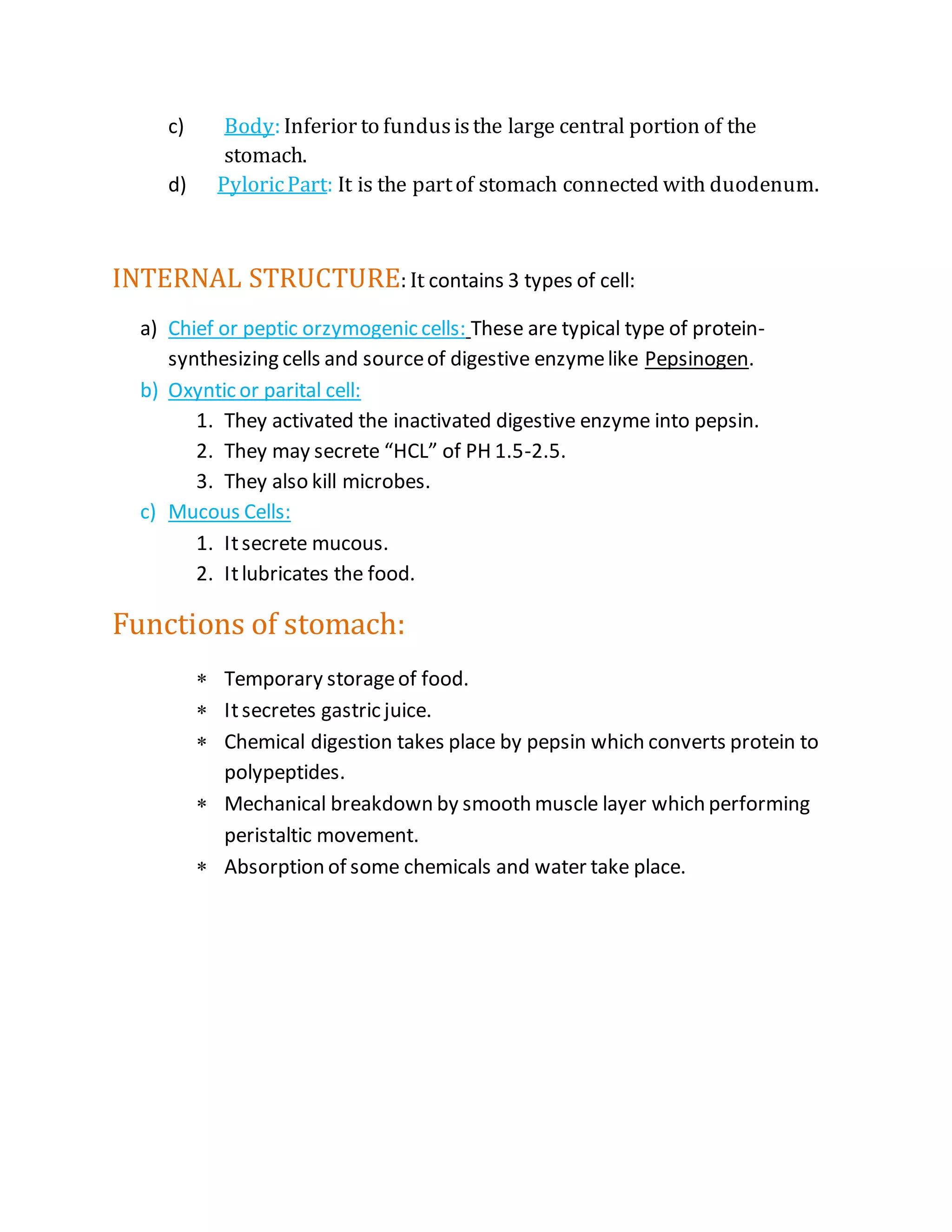 Digestive system | DOCX