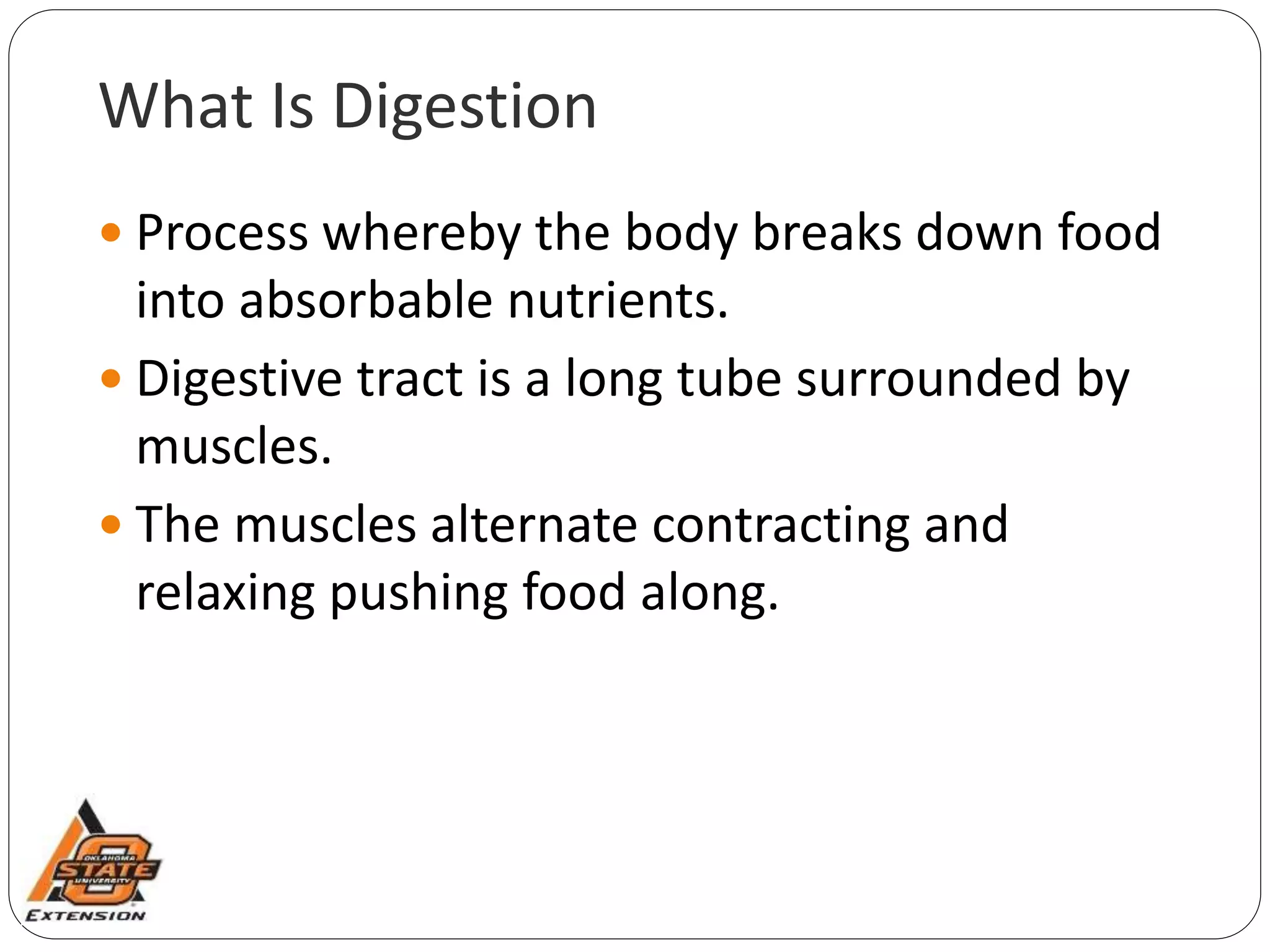 Digestion, absorption and metabolism | PPT