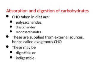 Digestion, Absorption, Glycolysis.ppt... | PPT