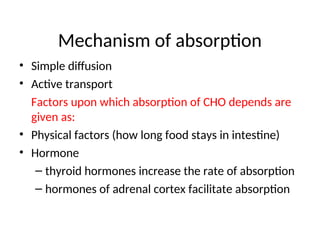 Digestion, Absorption, Glycolysis.ppt... | PPT