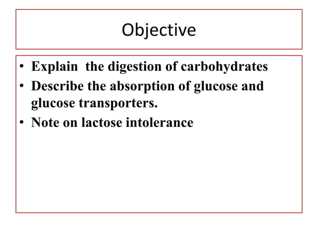 Digestion & absorption of CHO | PPTX