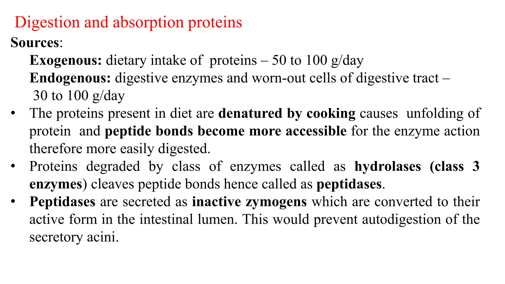 Digestion absorption of proteins, Protein digestion abnormalities ...