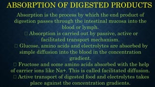 Digestion and absorption | PPTX