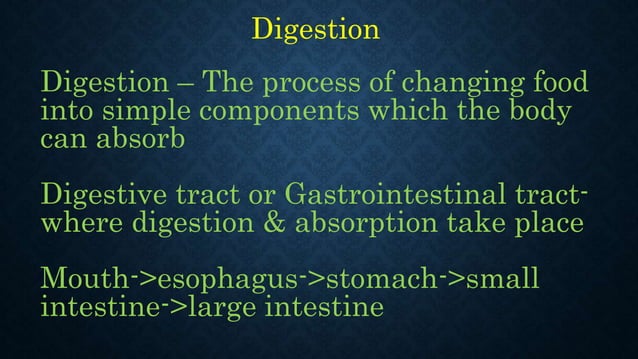 Digestion and absorption | PPTX | Digestive Disorders | Diseases and ...