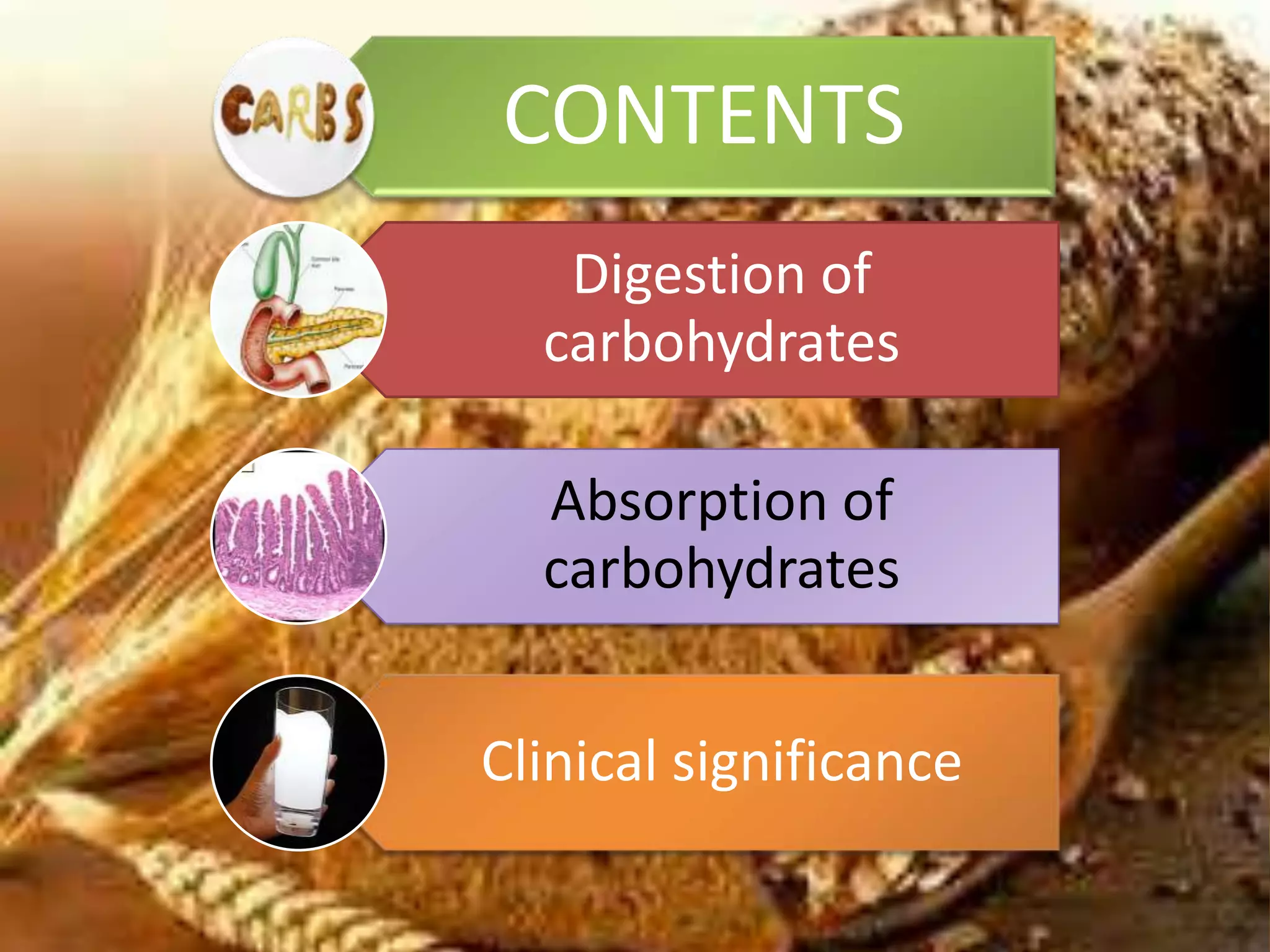 Digestion and absorption of carbohydrates | PPTX