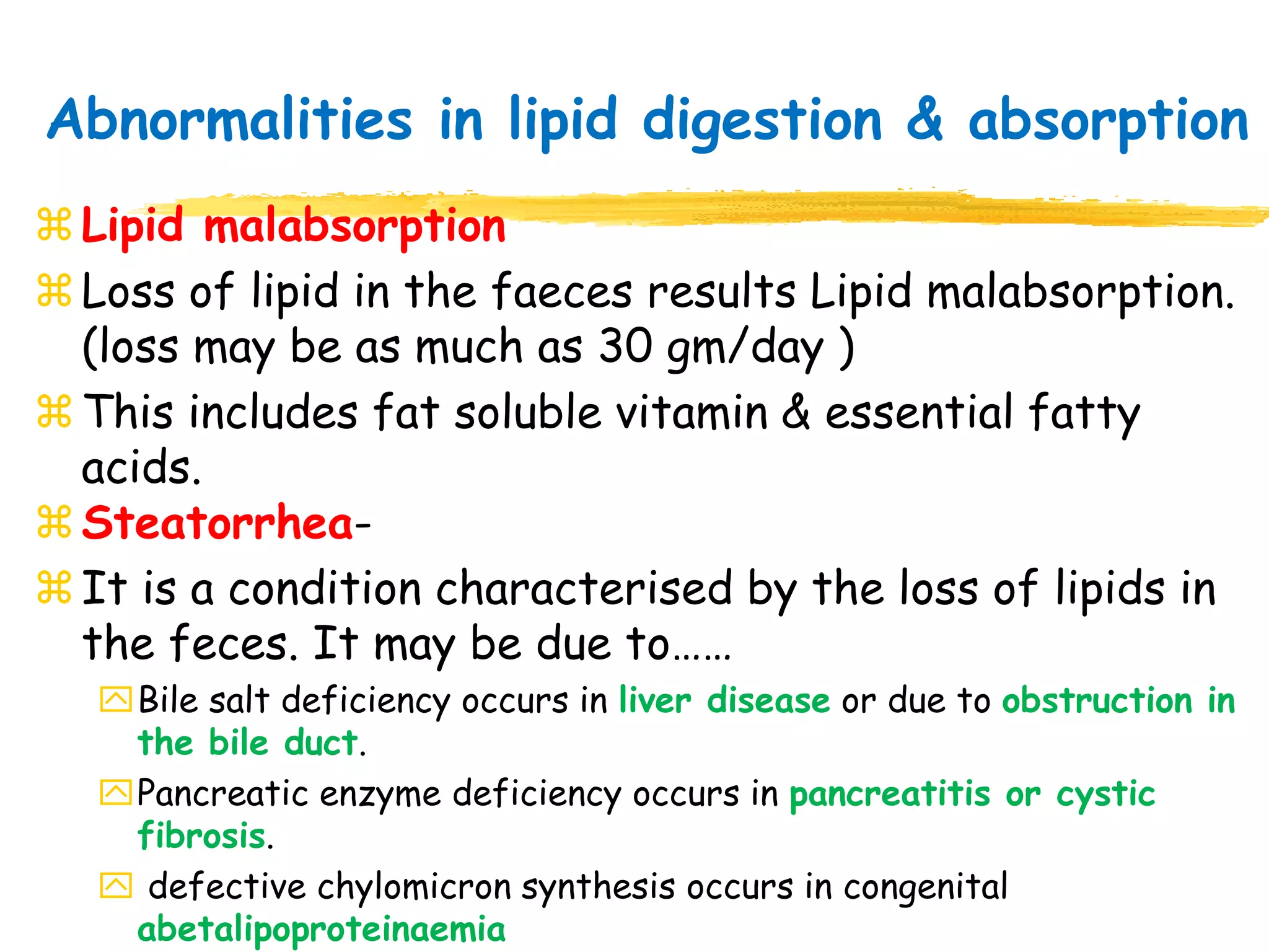 Digestion and absorption of lipids | PPSX