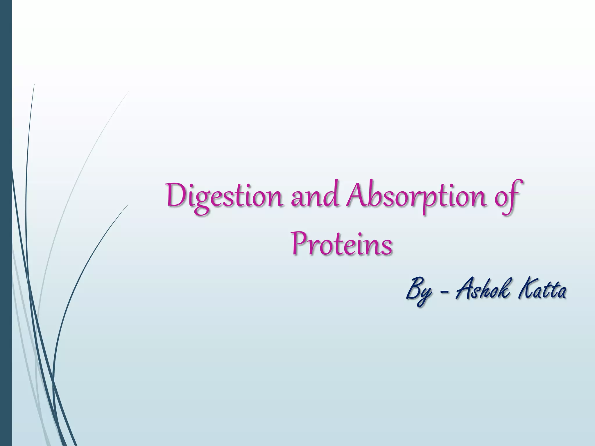 Digestion and absorption of proteins | PPSX