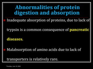 Digestion and absorption of proteins | PPT