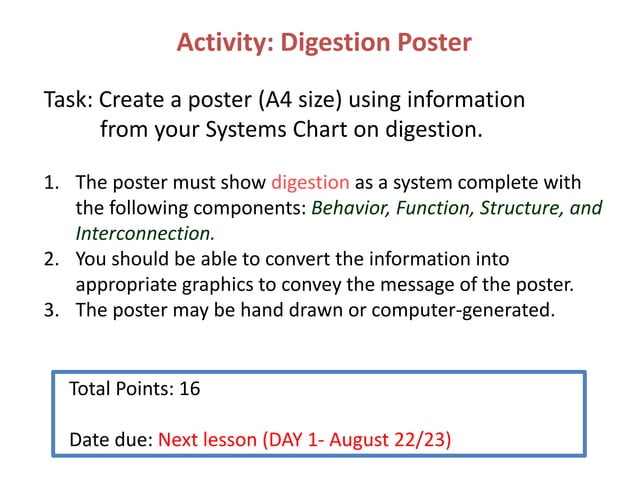 Digestion poster | PPTX