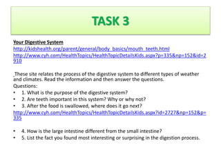 Digestion webquest ok | PPTX