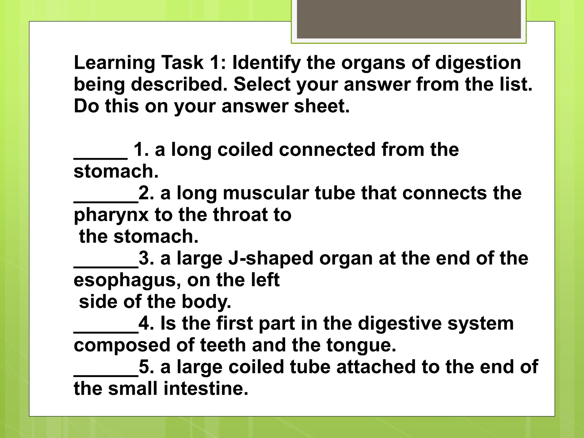 Science 6 Q2_The Human Digestive System (Parts and Function} | PPT
