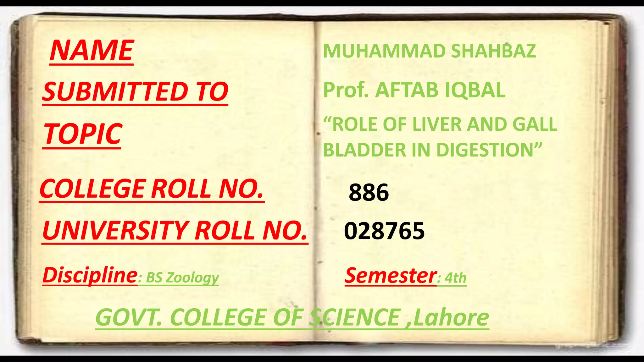 Digestive function of liver and gall bladder | PPT