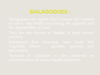 Drugs to treat digestive disorders in ruminants | PPTX