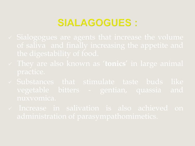 Drugs to treat digestive disorders in ruminants | PPTX