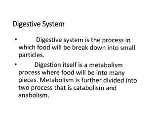 Digestive system.pptx۔۔ its all about digestive system | PPTX