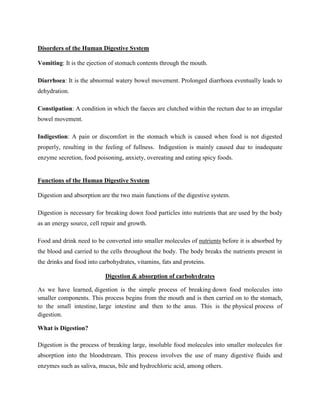 (HUMAN PHYSIOLOGY) DIGESTIVE SYSTEM.docx | Digestive Disorders ...