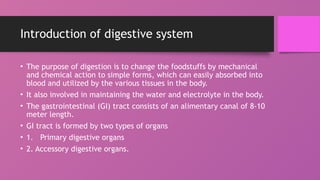 Introduction of Digestive system part -1 | PPTX
