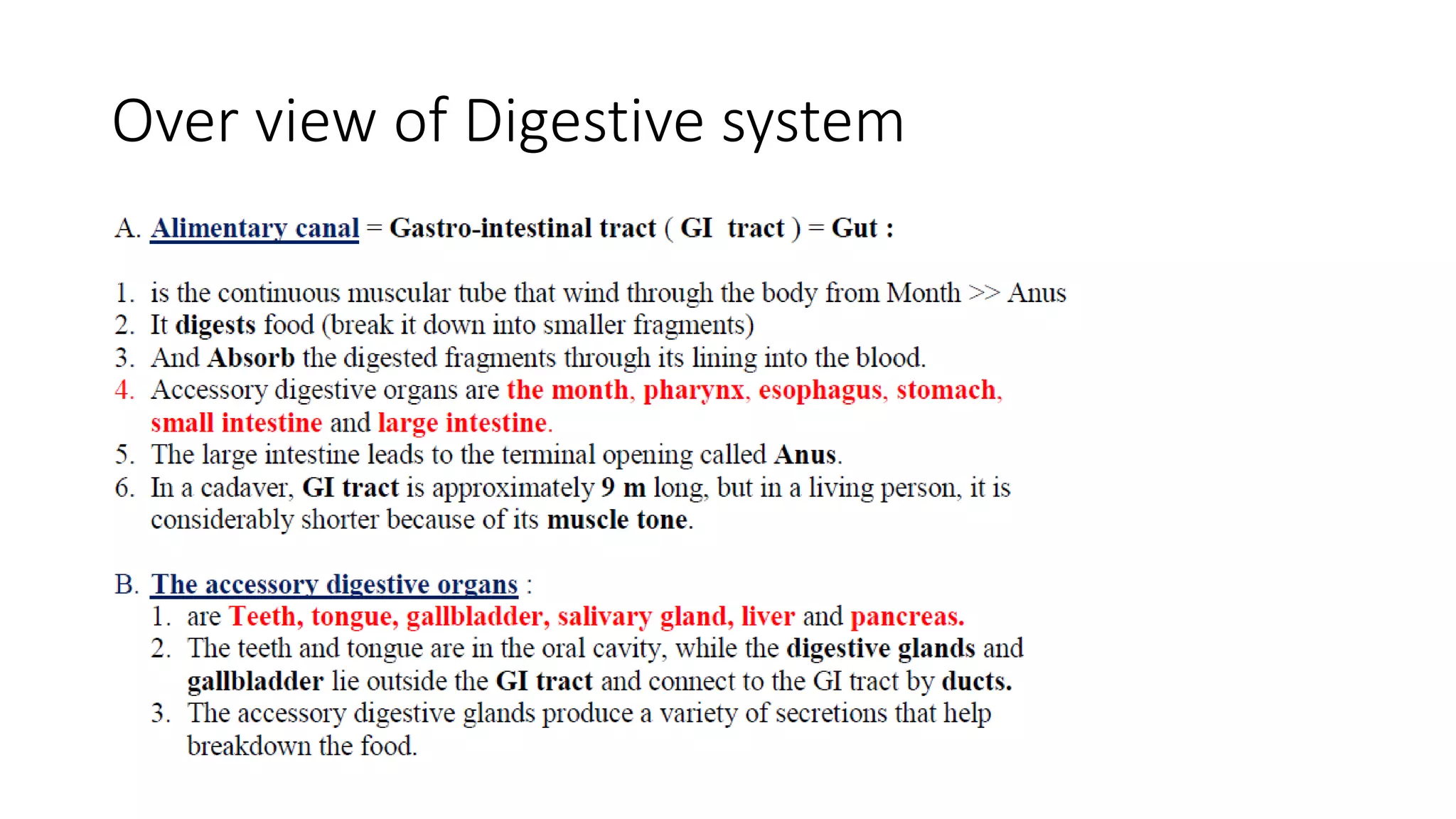 Digestive system anatomy clinic | PPTX