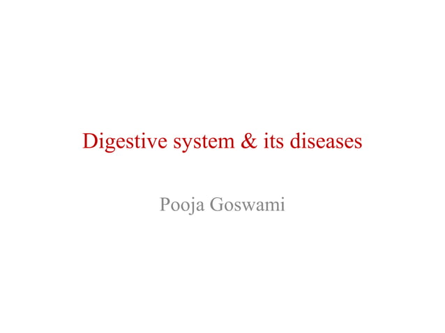 Digestive system and its disease | PPT | Digestive Disorders | Diseases ...