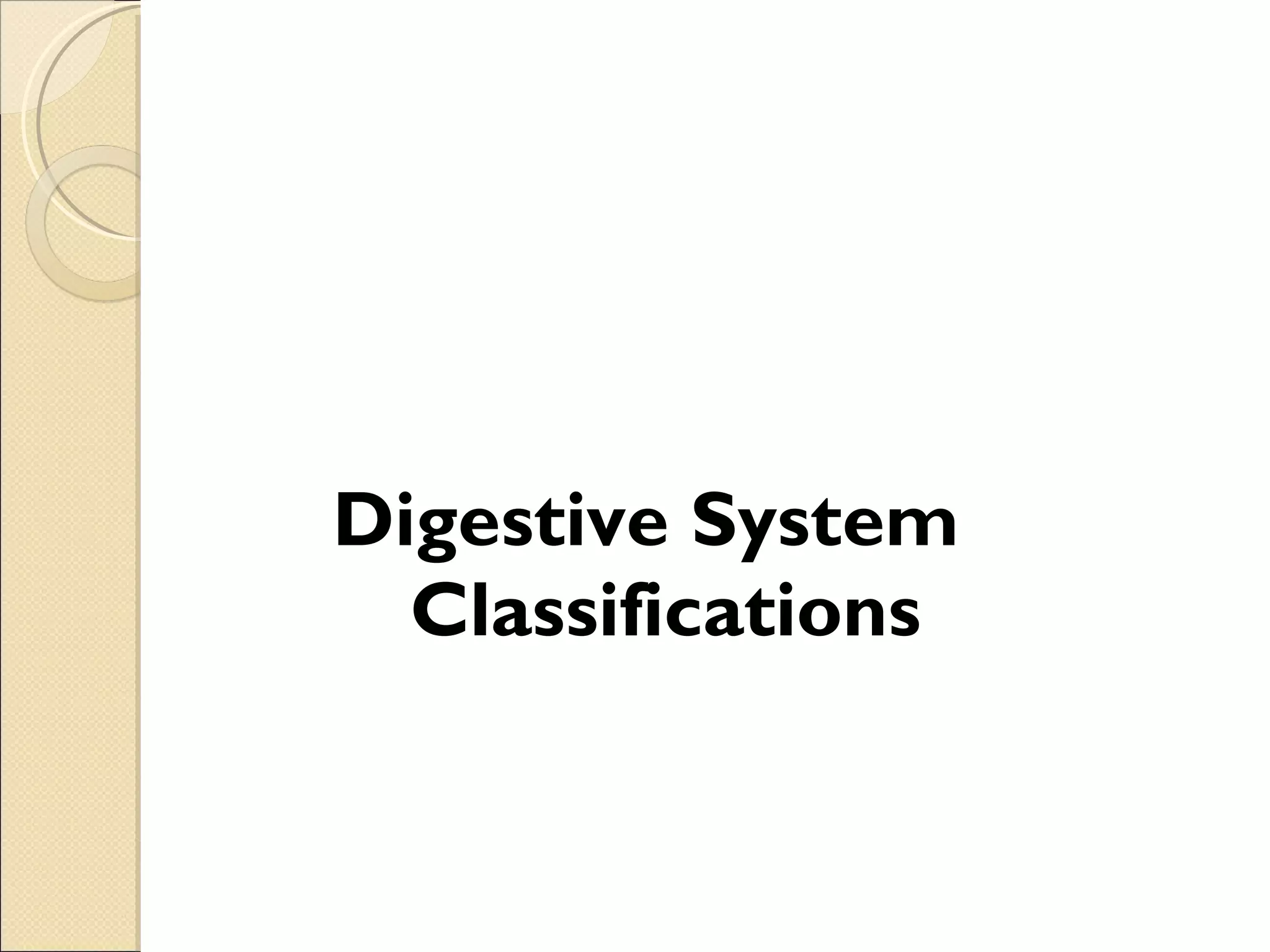 Digestive system classifications | PPT