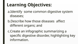 Digestive System Diseases Grade 8 Powerpoint | PPTX